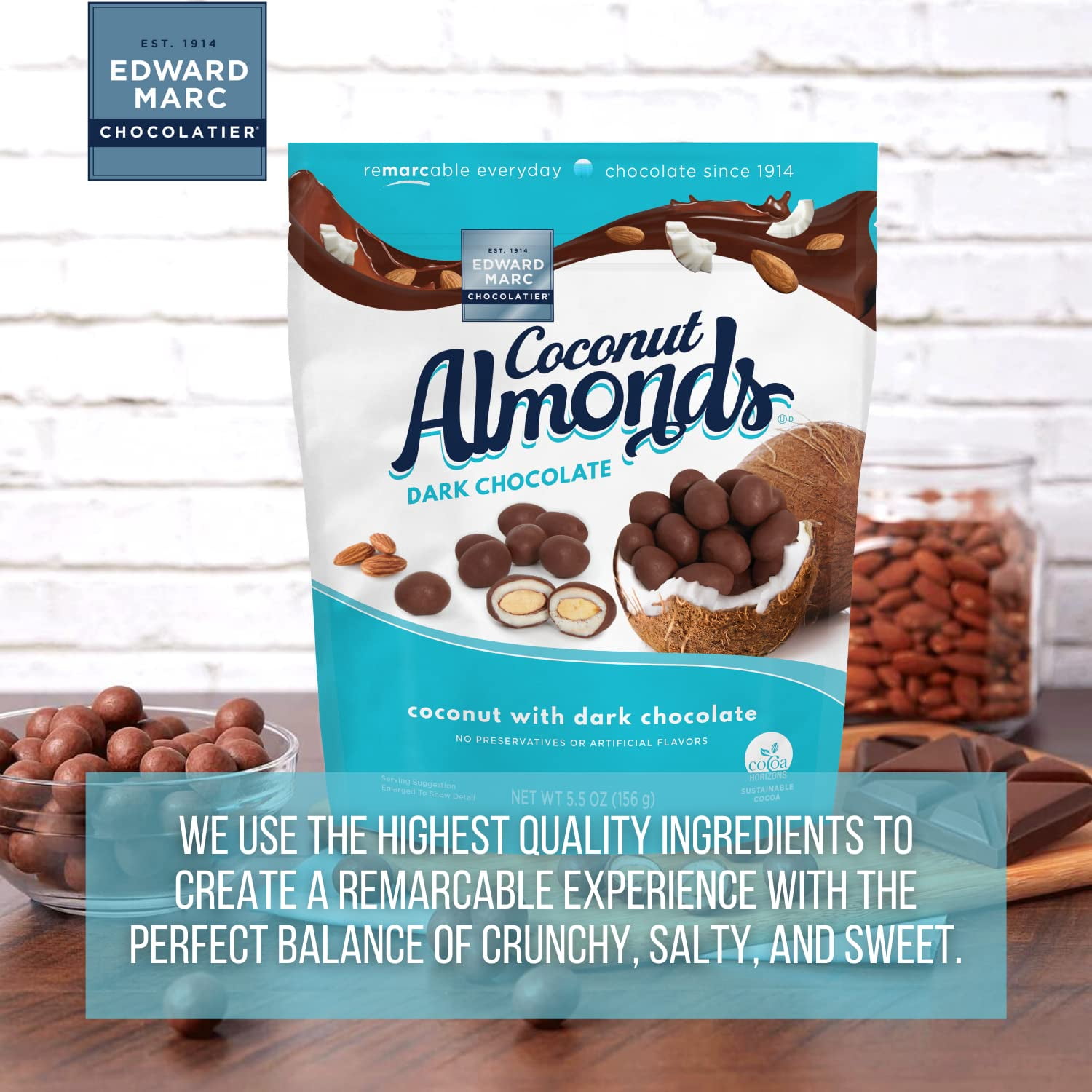 Edward Marc Coconut Almonds with Milk Chocolate, 17.5 oz. - Walmart.com