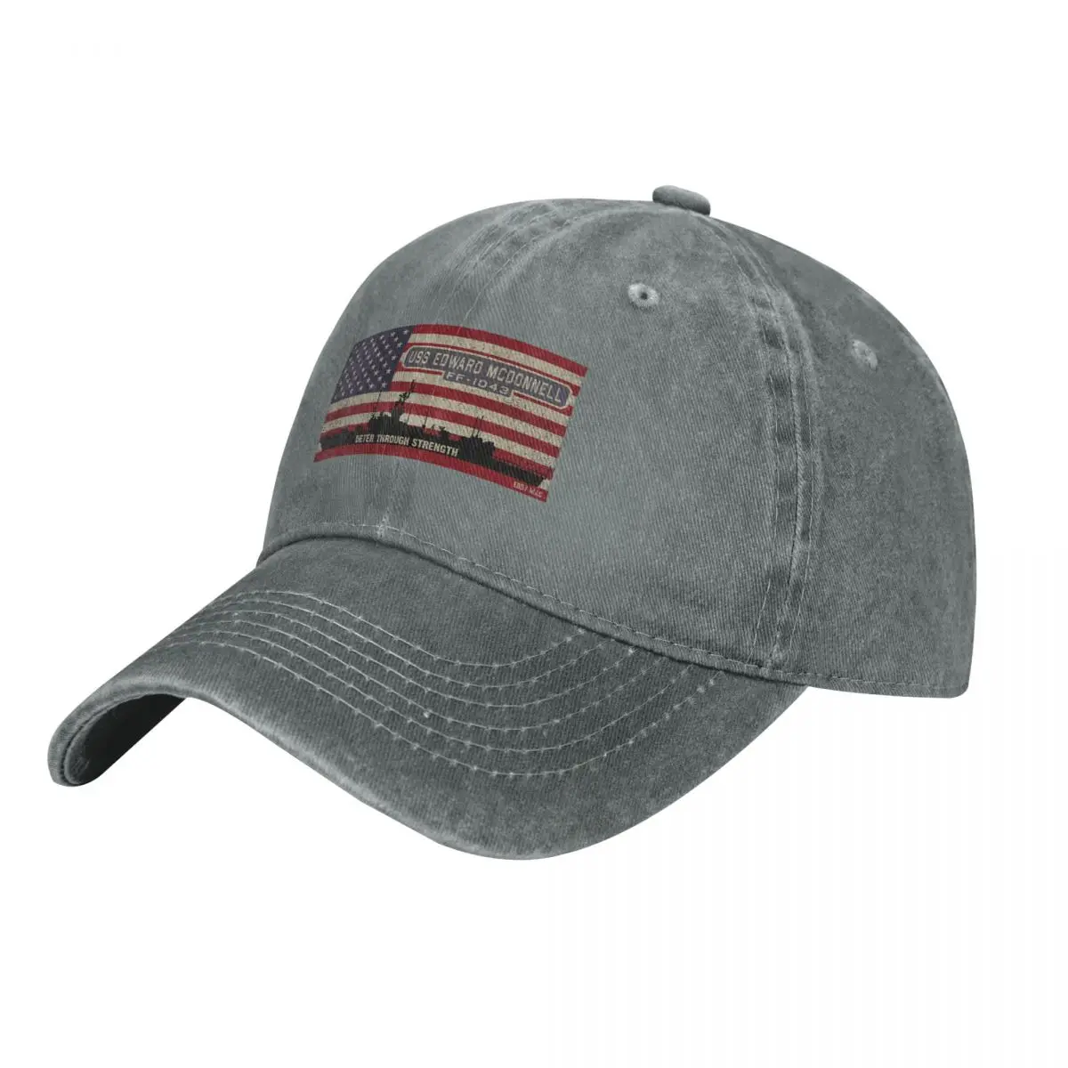 Edward McDonnell FF-1043 Frigate Ship USA American Flag Gift Cowboy Hat ...