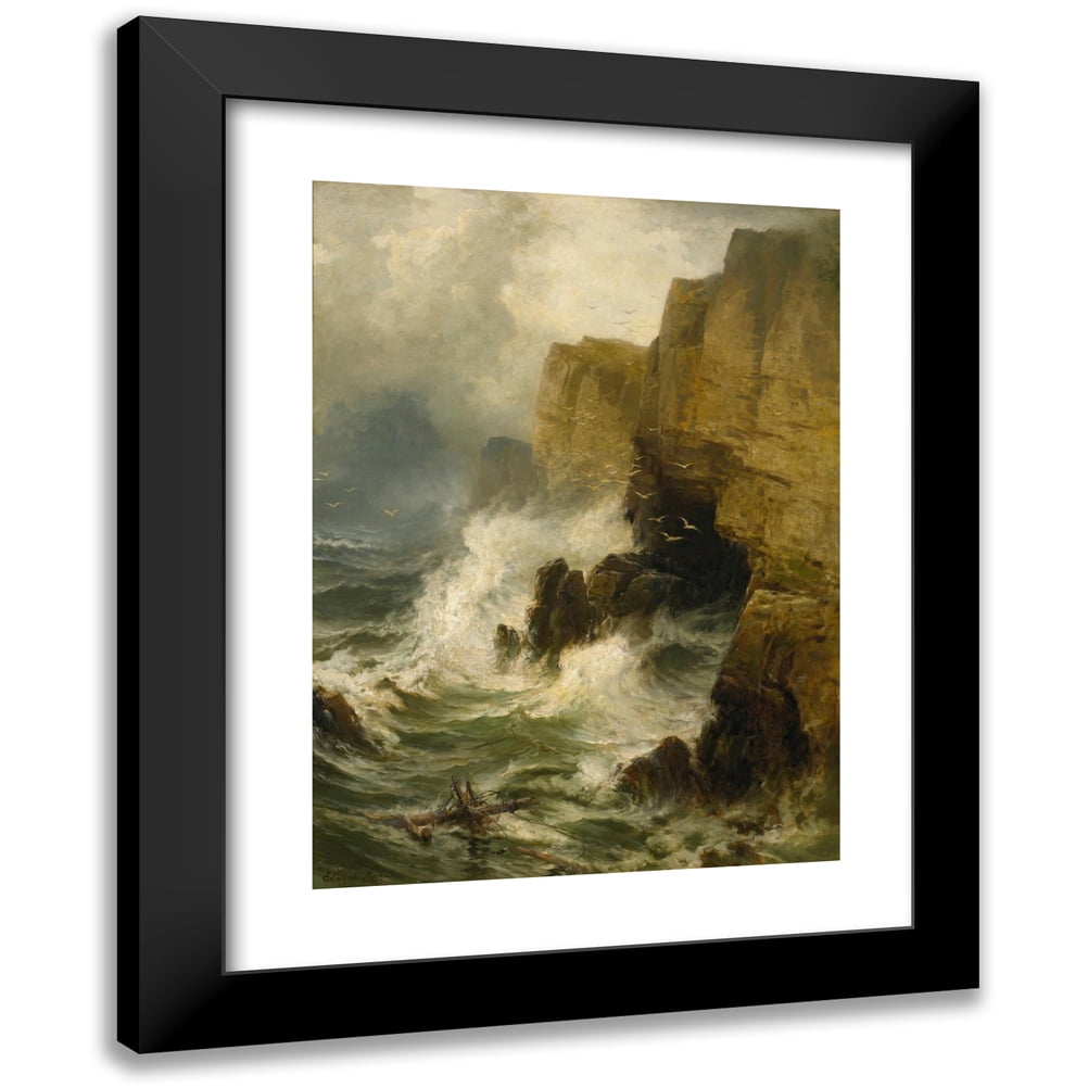 Edward Moran 11x14 Black Modern Framed Museum Art Print Titled - Cliffs ...