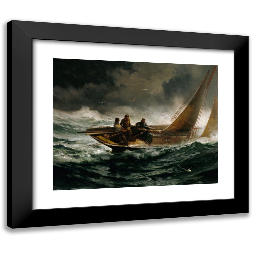Edward Moran 18x15 Black Modern Framed Museum Art Print Titled - Riding ...