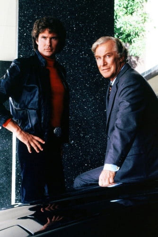 Edward Mulhare David Hasselhoff Knight Rider 24x36 Poster - Walmart.com