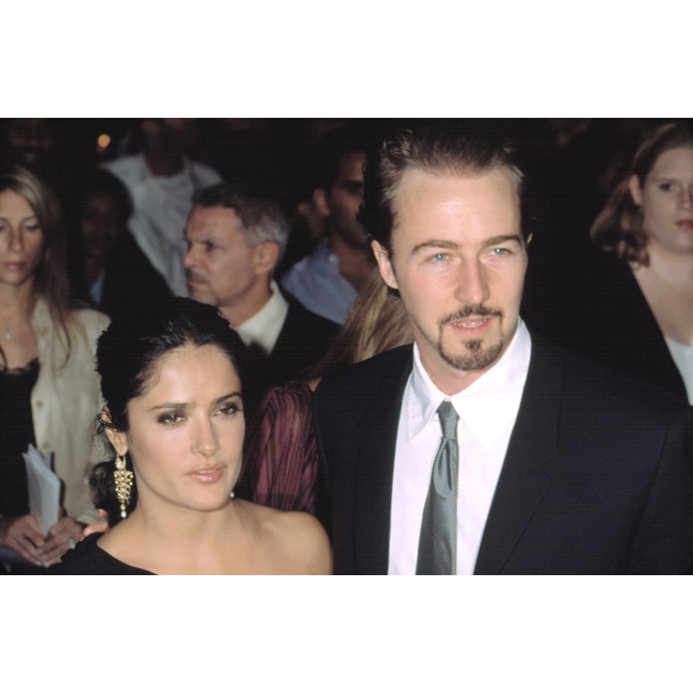 Edward Norton And Salma Hayek At The Premiere Of Red Dragon 9302002 Nyc ...