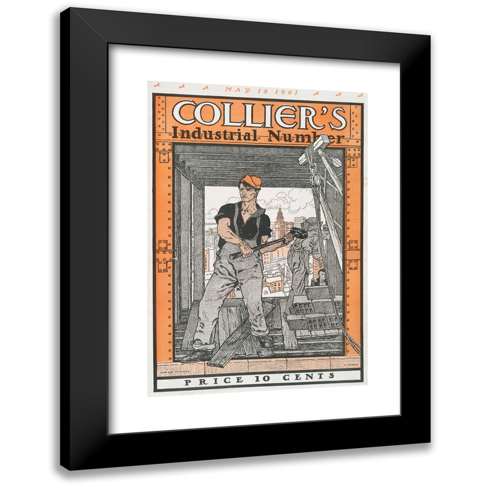 Edward Penfield 17x24 Black Modern Framed Museum Art Print Titled ...