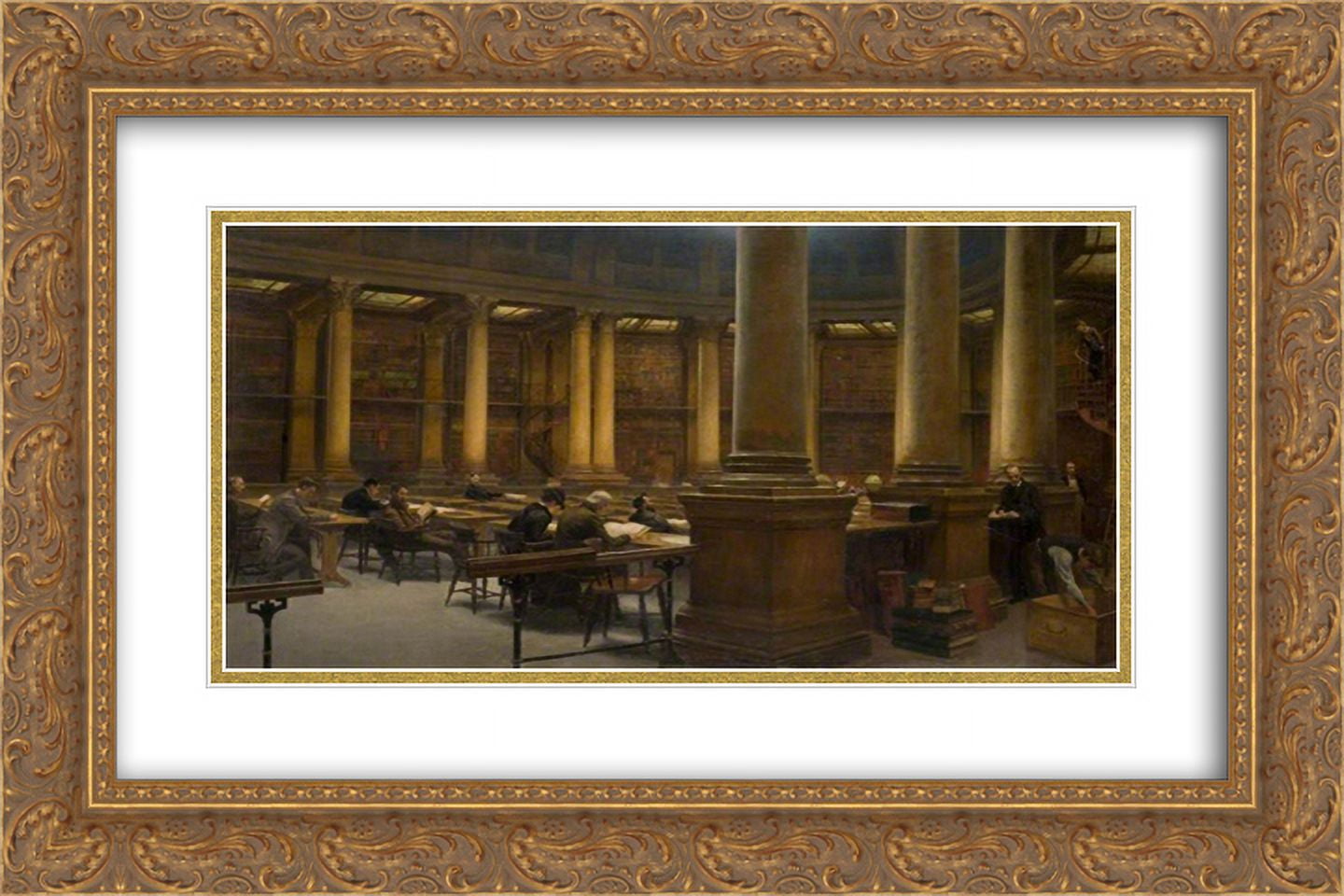 Edward R. Taylor 2x Matted 24x18 Gold Ornate Framed Art Print ...