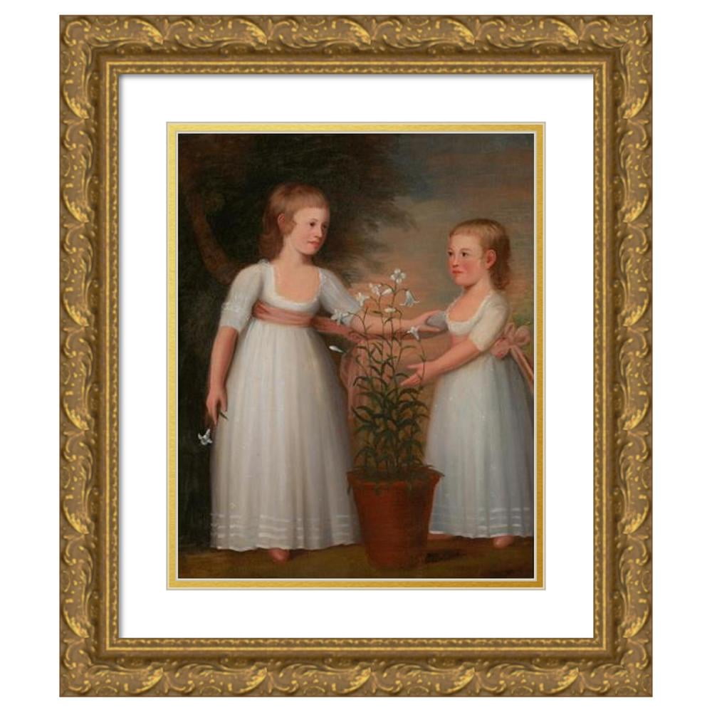 Edward Savage 12x14 Gold Ornate Wood Frame and Double Matted Museum Art ...