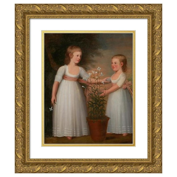 Edward Savage 12x14 Gold Ornate Wood Frame and Double Matted Museum Art ...