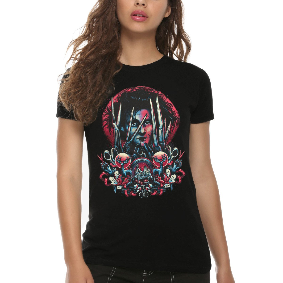 Edward Scissorhands Art T-Shirt, Tim Burton Movie Shirt, Men's Women's ...