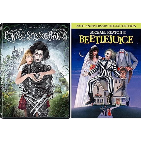 Edward Scissorhands & Beetlejuice Johnny Depp Tim Burton Fantasy Action ...