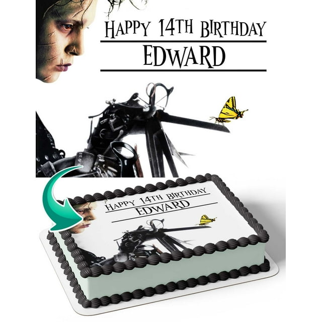 Edward Scissorhands Edible Image Cake Topper Personalized Birthday ...