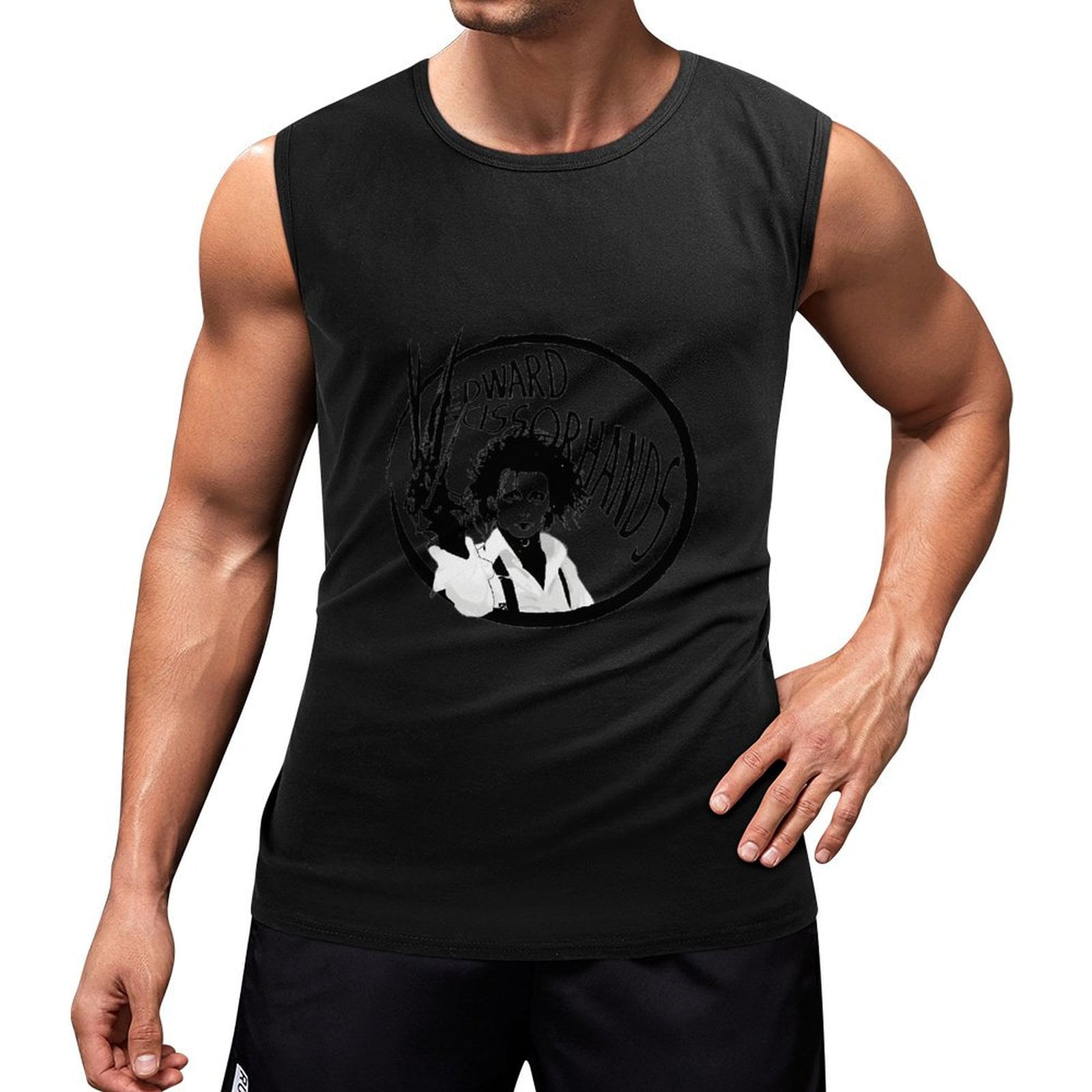 Edward Scissorhands Spunky Men's Tank Top Muscle Workout Gym Sleeveless ...