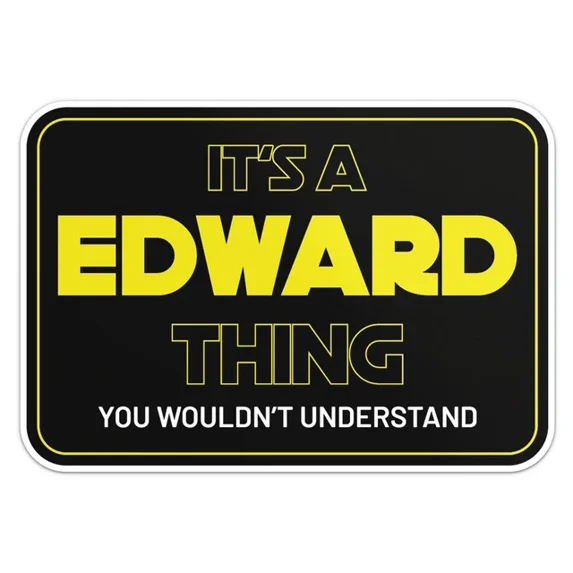 Edward Slogan Sticker Phone Decal Water Bottle Stickers Car Decals ...