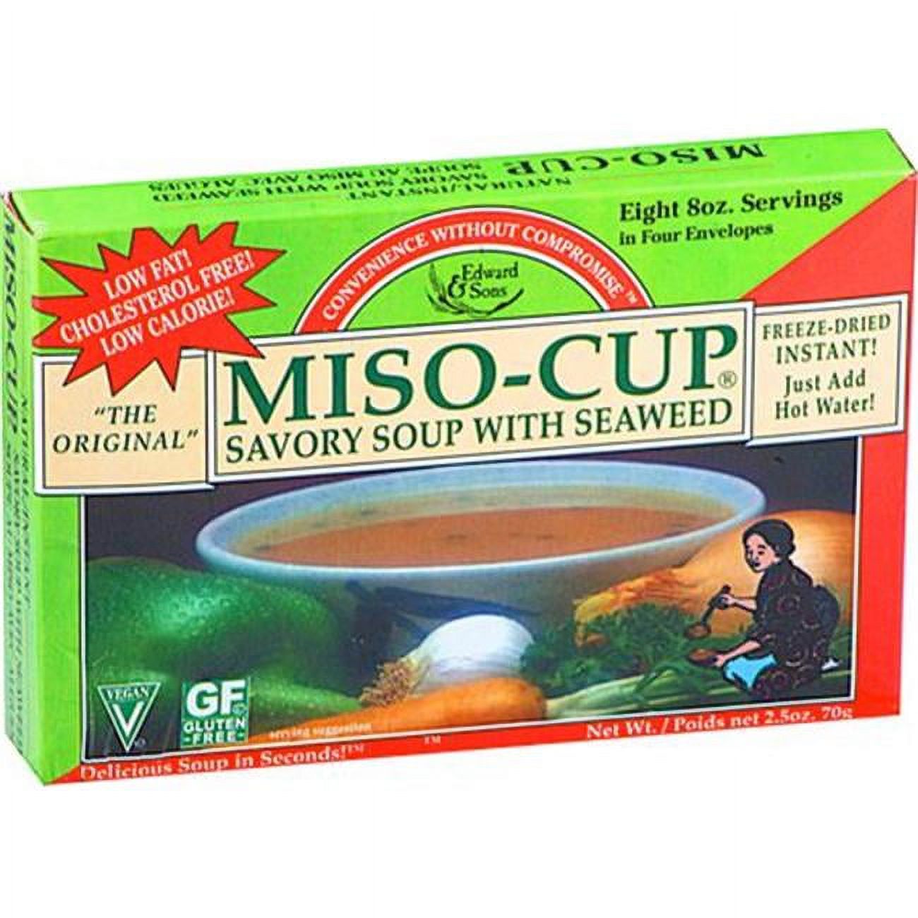 Edward & Sons Miso-Cup With Seaweed 2.5 OZ - Walmart.com