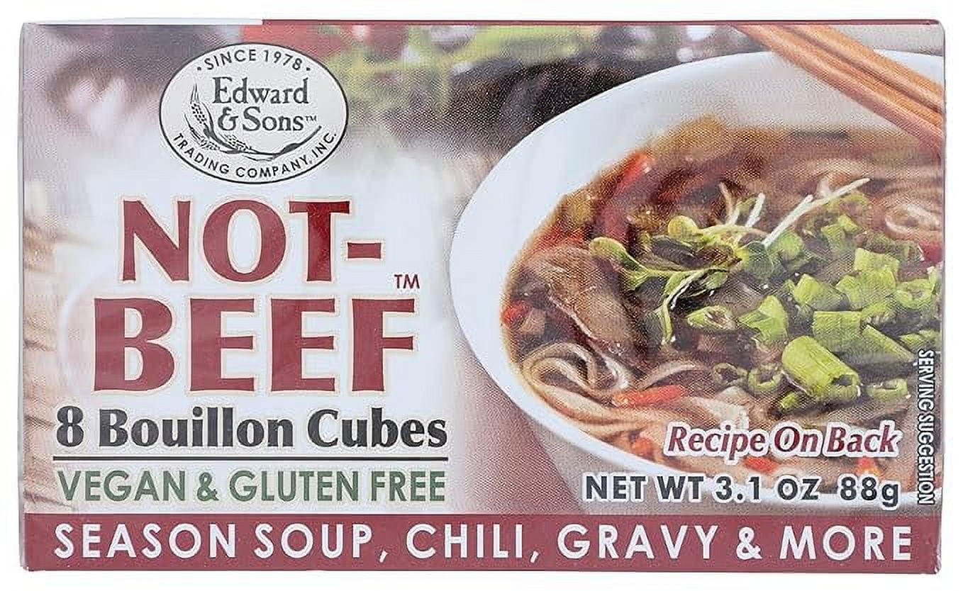 Edward & Sons Not Beef Bouillon Cubes, 3.1 oz - Walmart.com