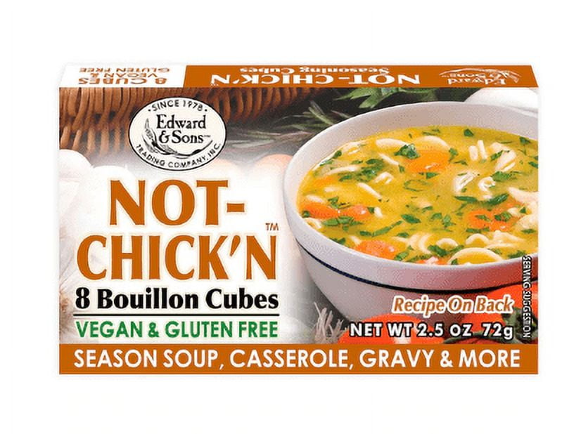 Edward & Sons, Not-Chick'n, Bouillon Cubes, 8 Cubes (Case of 12 ...