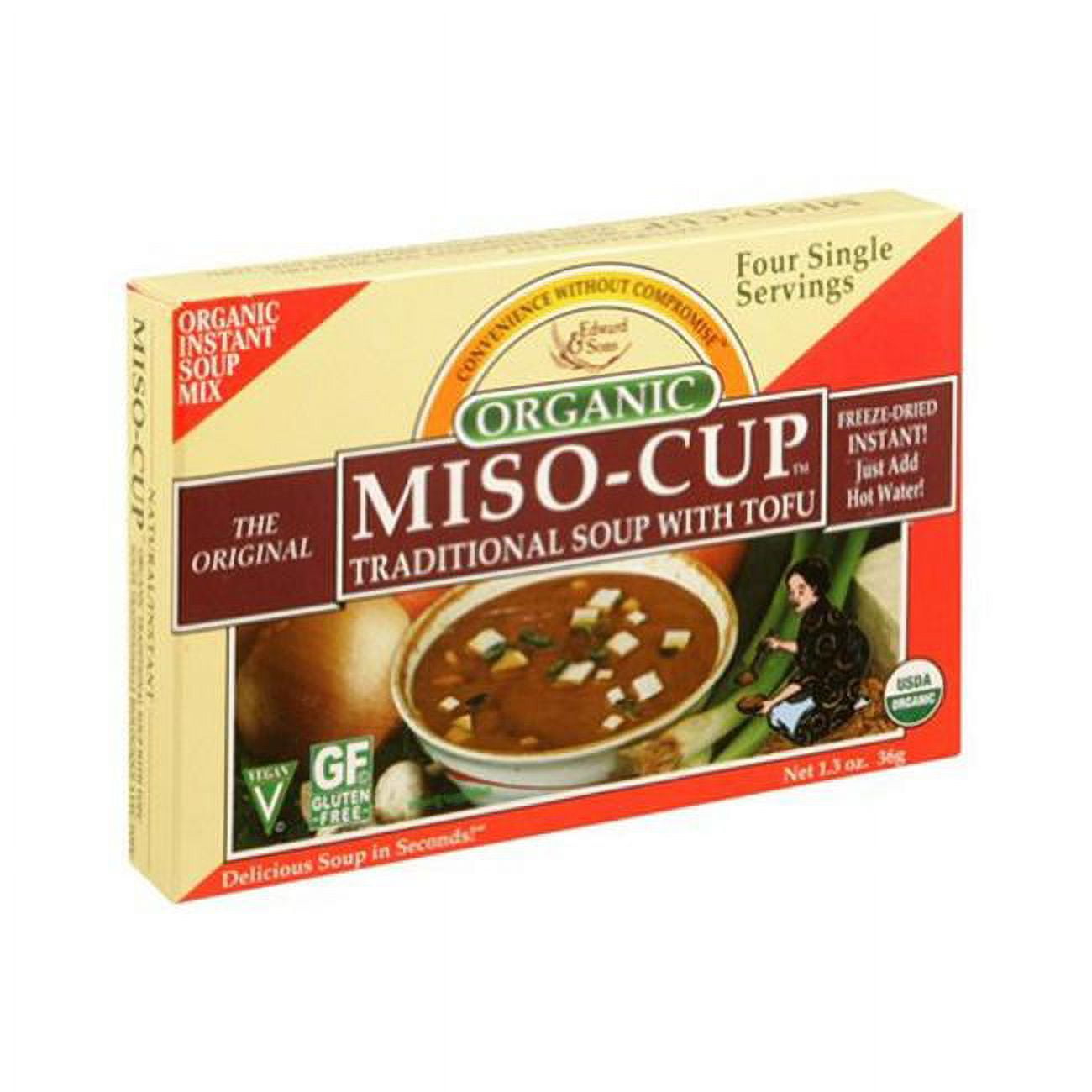 Edward & Sons Organic Traditional Miso-Cup With Tofu - Walmart.com