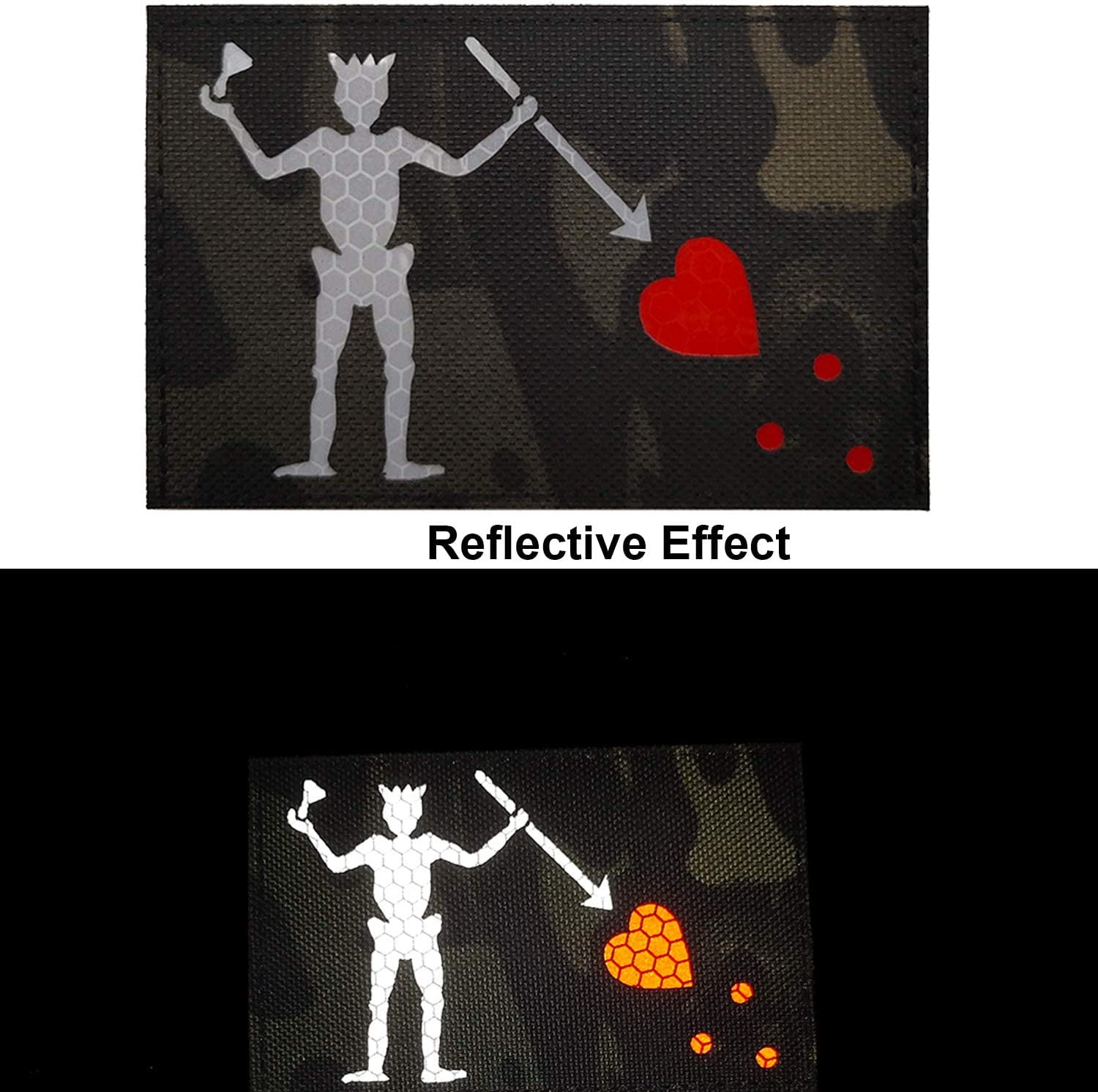 Edward Teach Blackbeard Pirate Flag Ir Infrared Reflective Patch ...