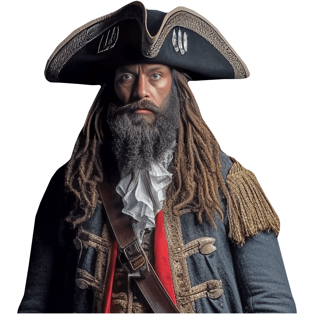 Edward Teach (Hat) Half Body Buddy Cutout - Walmart.com