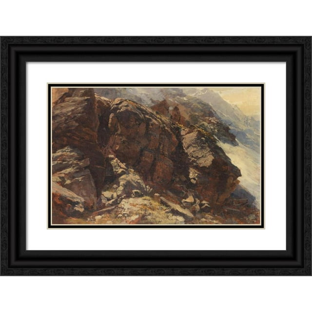 Edward Theodore Compton 14x11 Black Ornate Wood Framed Double Matted ...