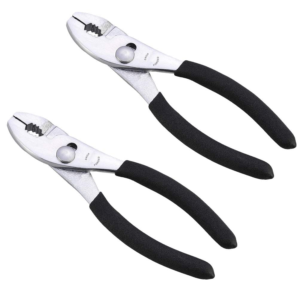 Edward Tools Slip Joint Pliers 6”(Pack of 2) - Heavy Duty Carbon Steel ...