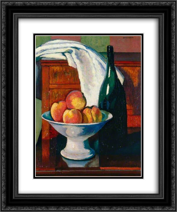 Edward Wadsworth 2x Matted 20x24 Black Ornate Framed Art Print 'Still ...