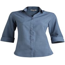 Edwards Ladies' Banded Collar Shirt - Walmart.com