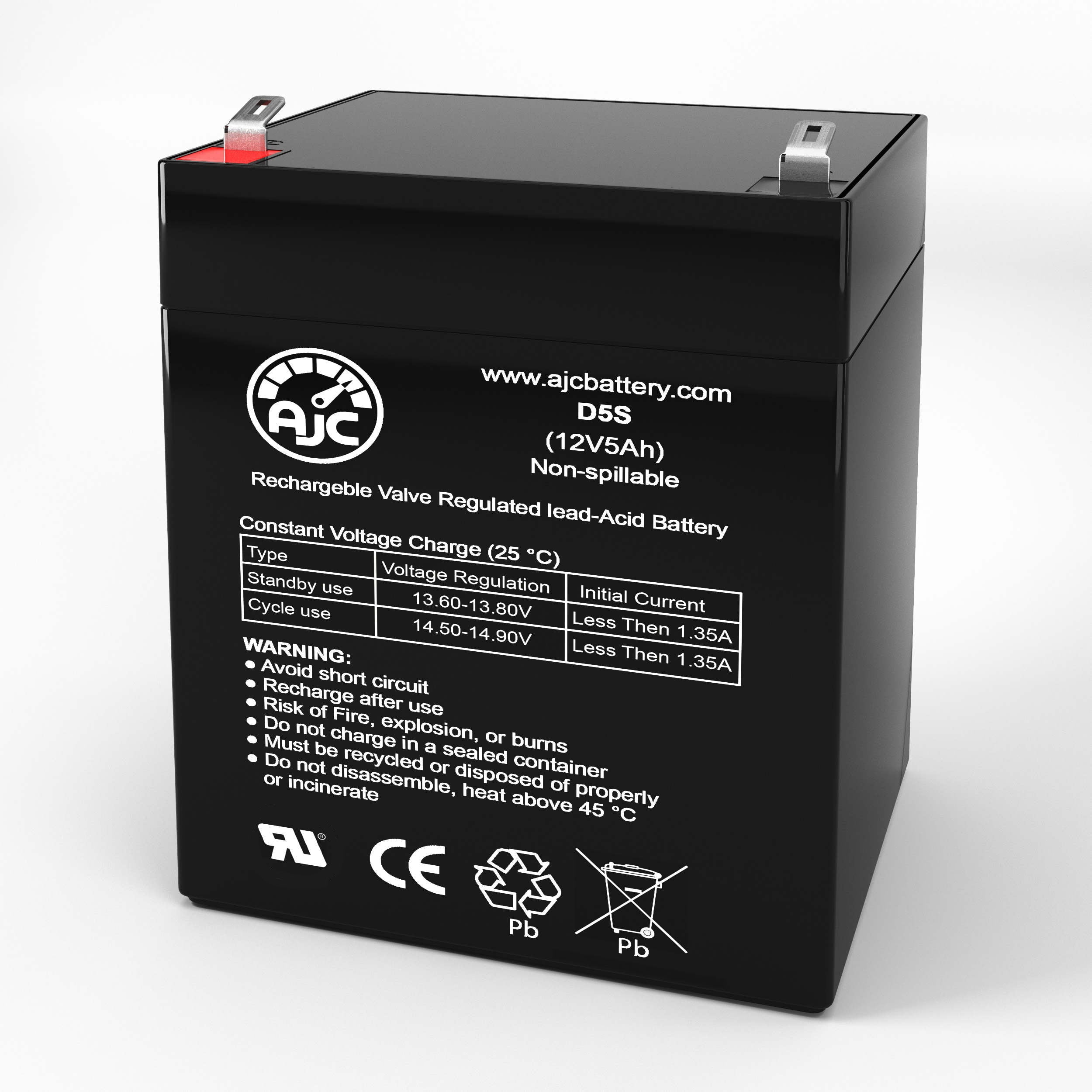 Edwards EST 12V4A 12V 5Ah Sealed Lead Acid Battery - This Is an AJC ...