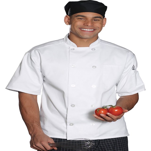 Edwards Garment 10 Button Short Sleeve Chef Coat, Style 3306 - Walmart ...