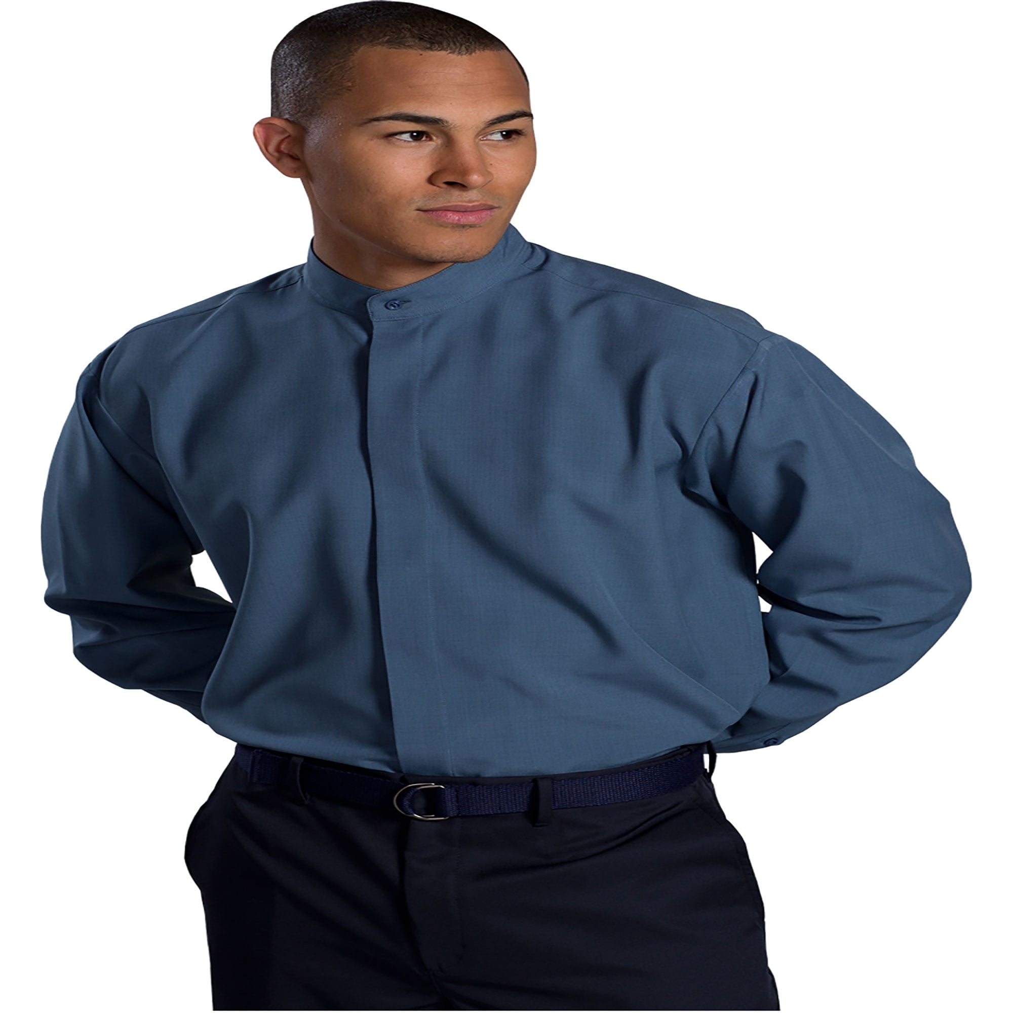 Edwards Garment Men's Big And Tall Banded Collar Shirt, Style 1392 ...