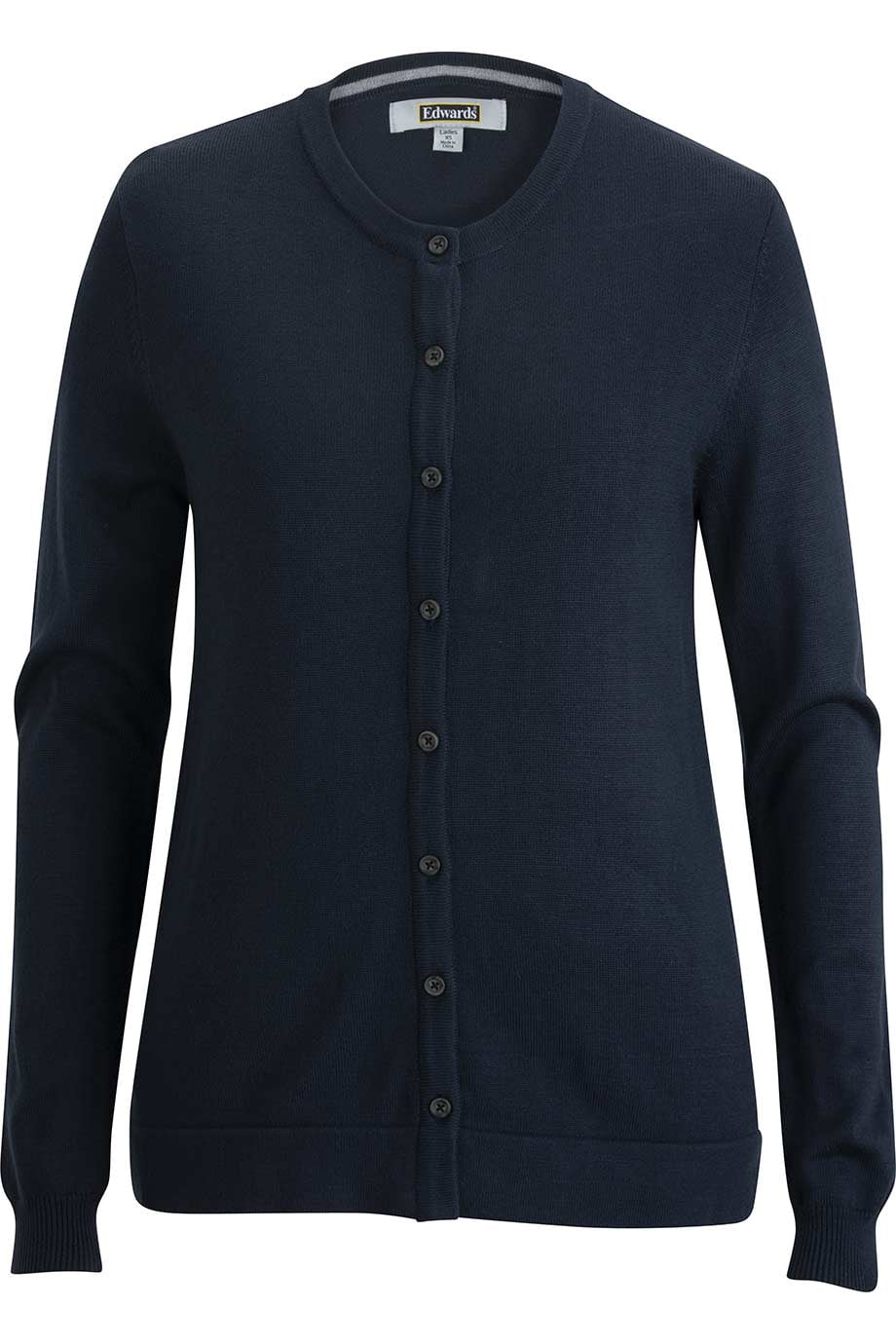 Edwards Ladies Crew Neck Button Front Cardigan - Walmart.com