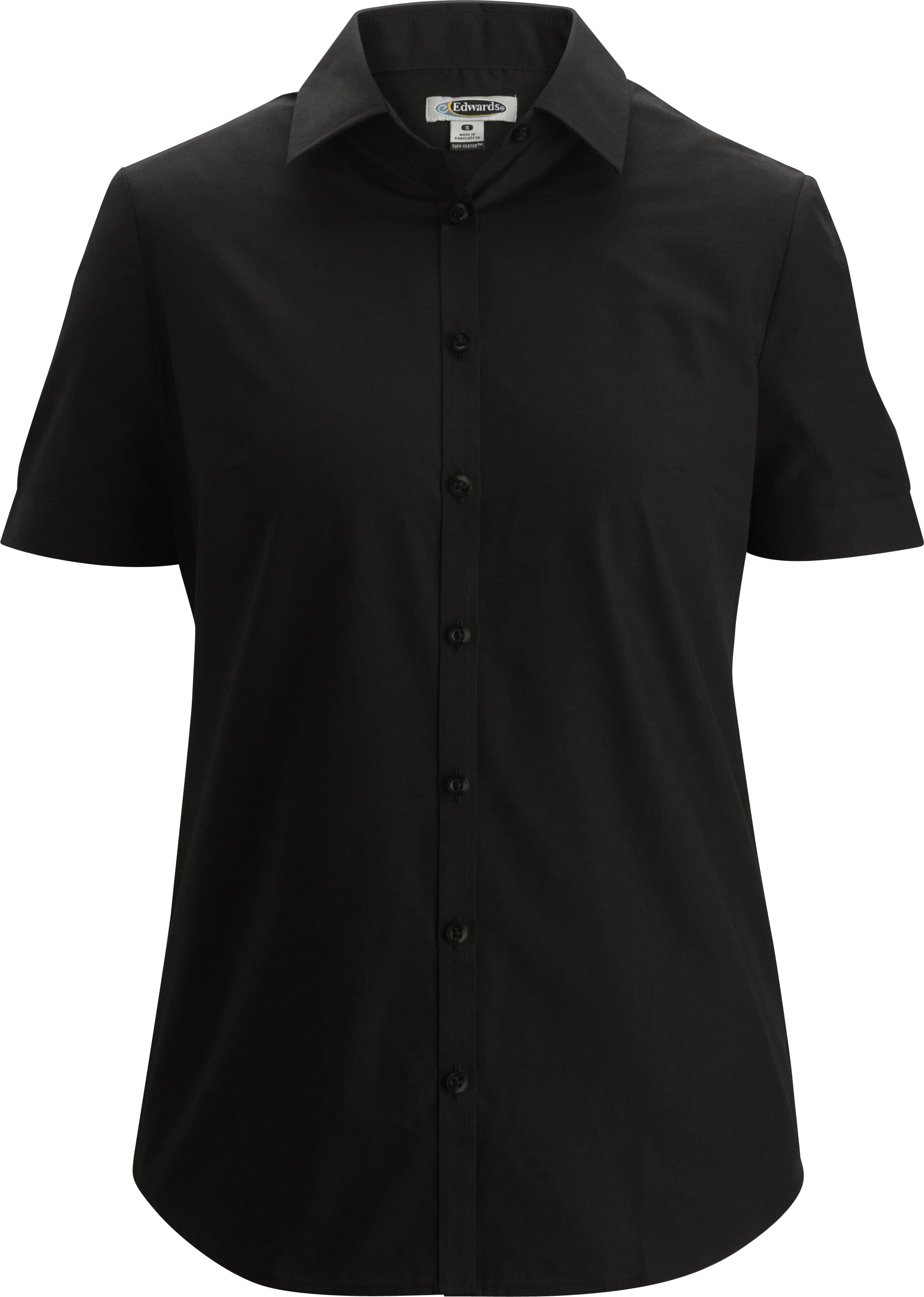 Edwards Ladies Essential Broadcloth Shirt Short Sleeve - Walmart.com