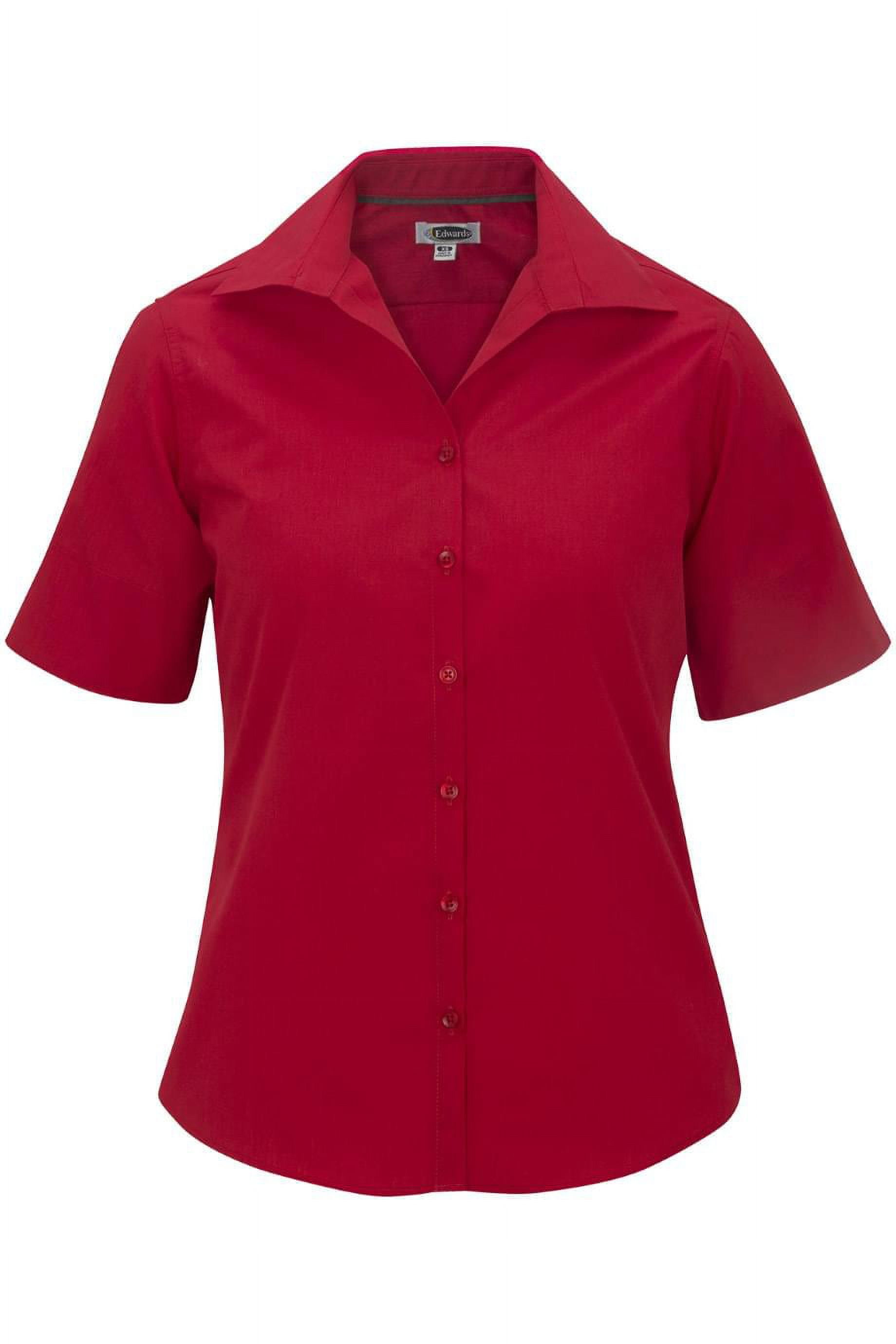 Edwards Ladies' Lightweight Short Sleeve Poplin Blouse - Walmart.com