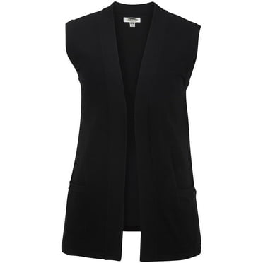 ZXSXSY Women Solid Color Sleeveless Long Vest Cardigan - Walmart.com