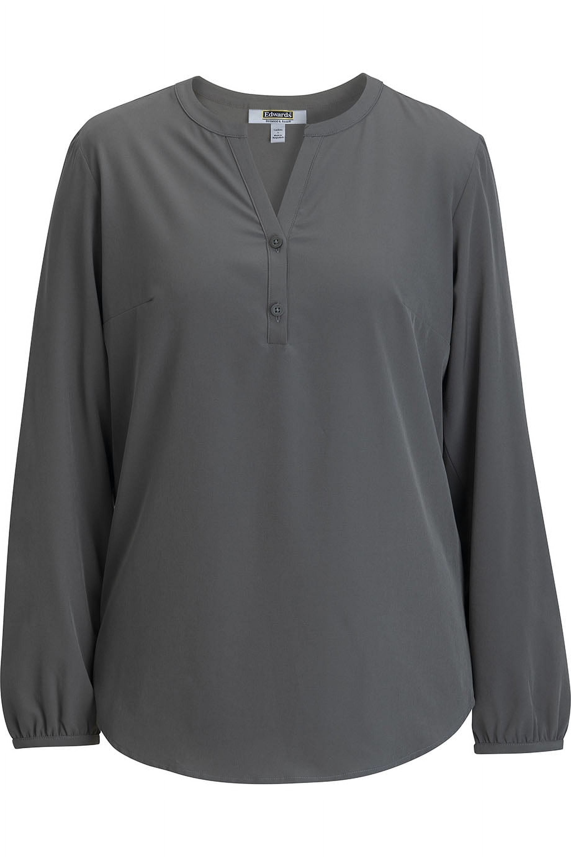 Edwards Ladies Open V Neck Long Sleeve Blouse - Walmart.com