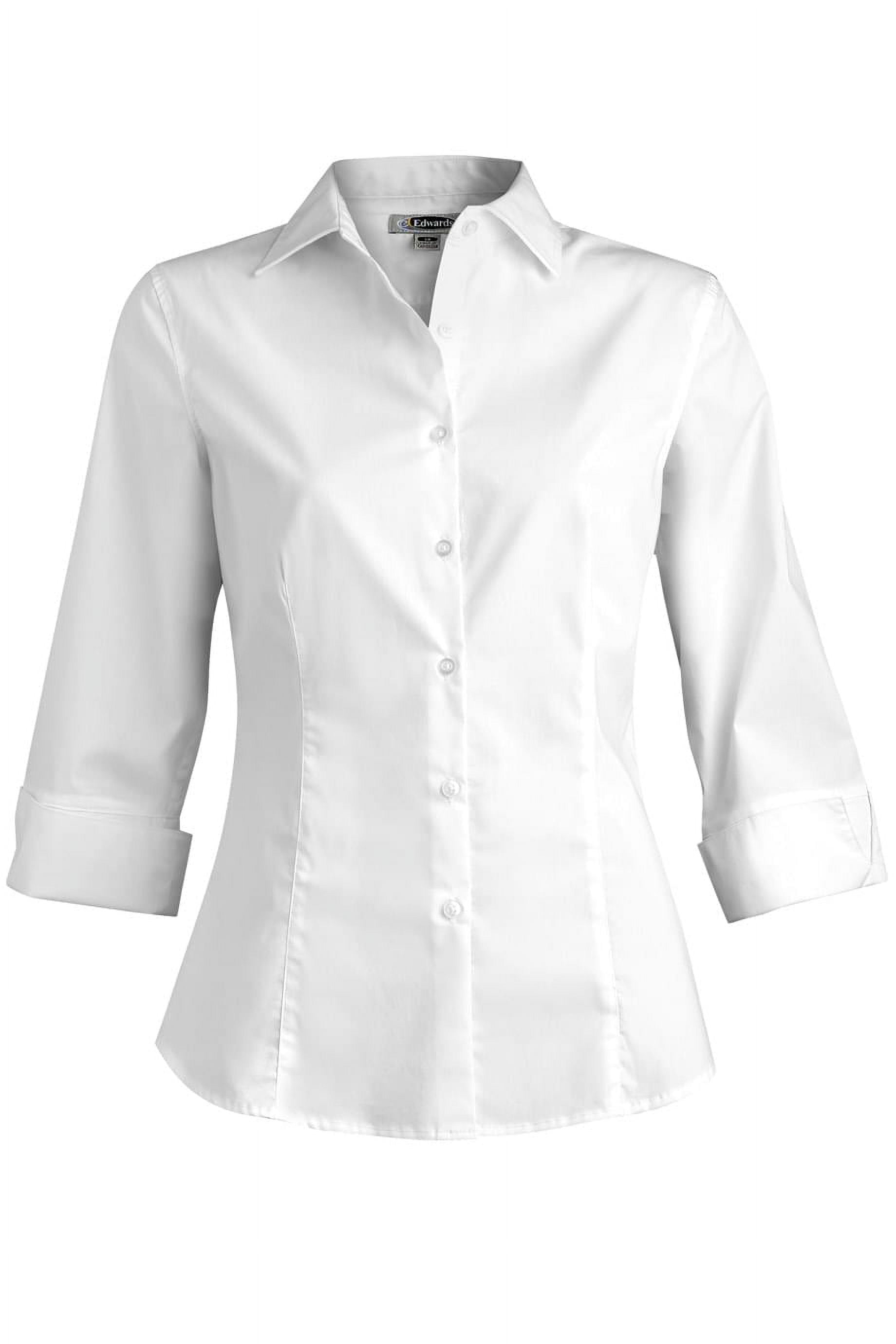 Edwards Ladies' Tailored Full-Placket Stretch Blouse - Walmart.com
