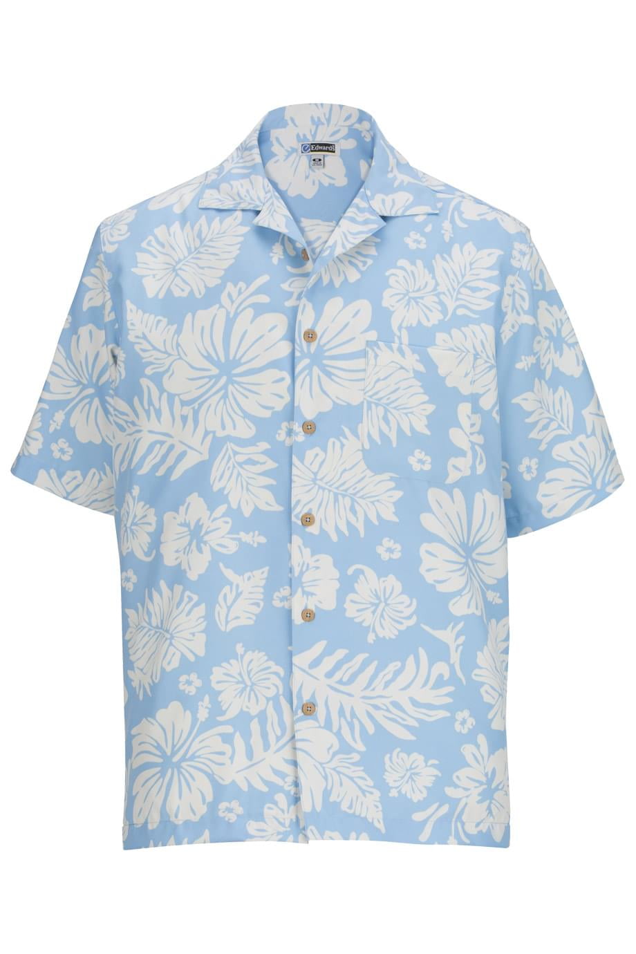 Edwards Men's Hibiscus 2-Color Camp Shirt - 1036 - Walmart.com