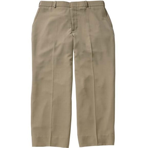 Men's Microfiber Flat Front Easy Fit Pant - 2588 - Walmart.com