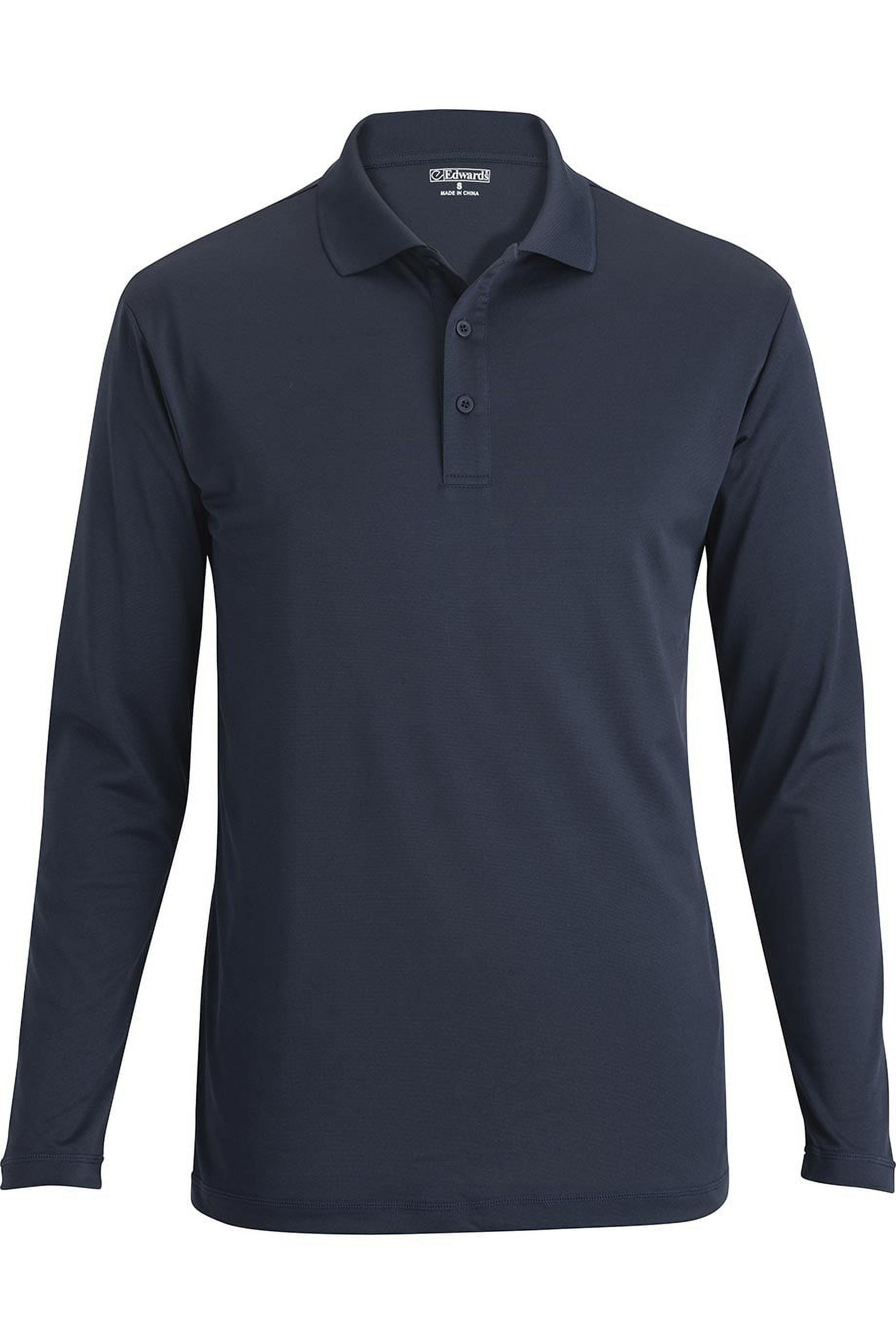 Edwards Mini Pique Snag Proof Long Sleeve Polo - Walmart Business Supplies