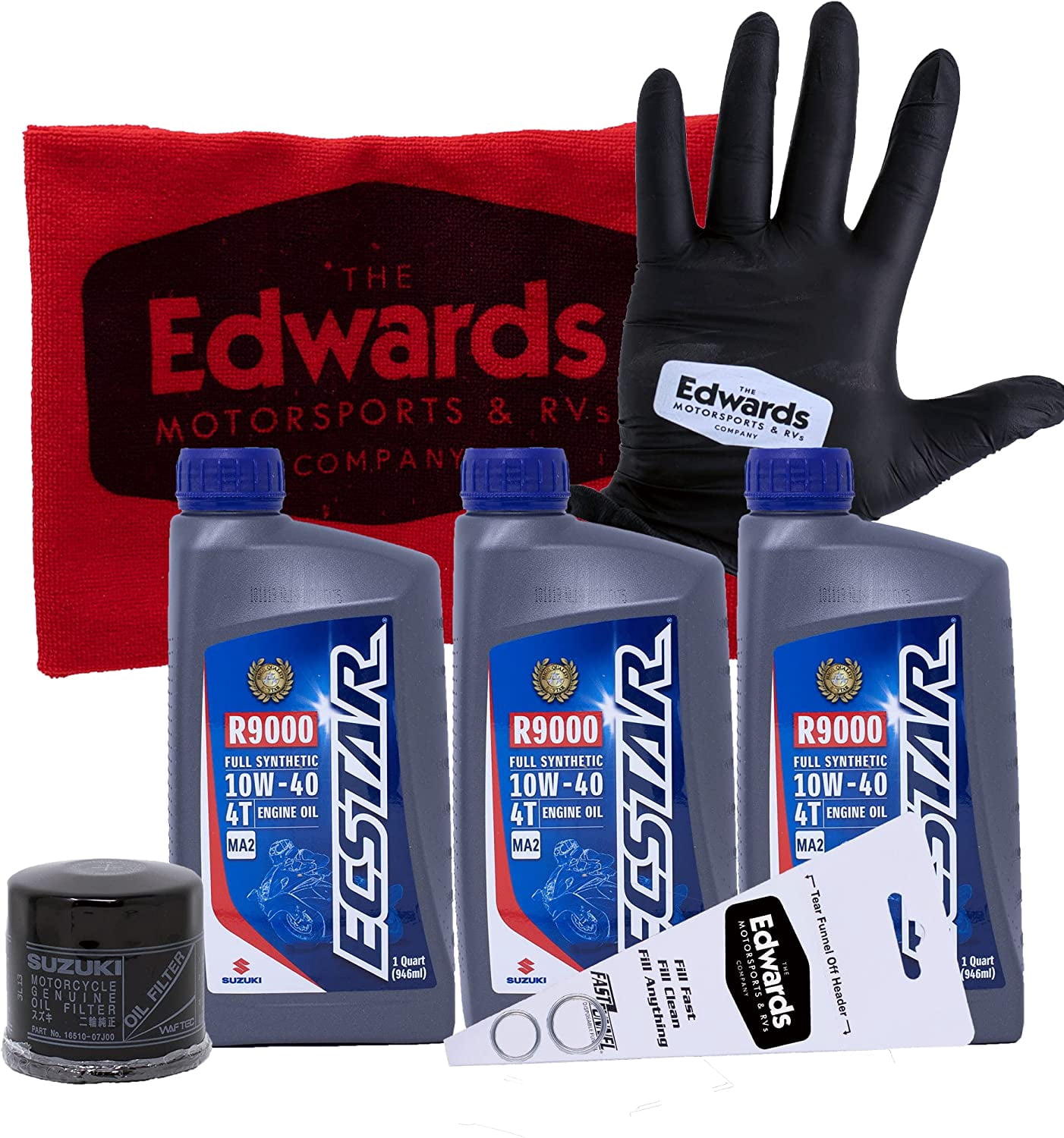 Edwards Oil Change Kit fits 1999-2022 Suzuki SV-650 Motorcycle ...