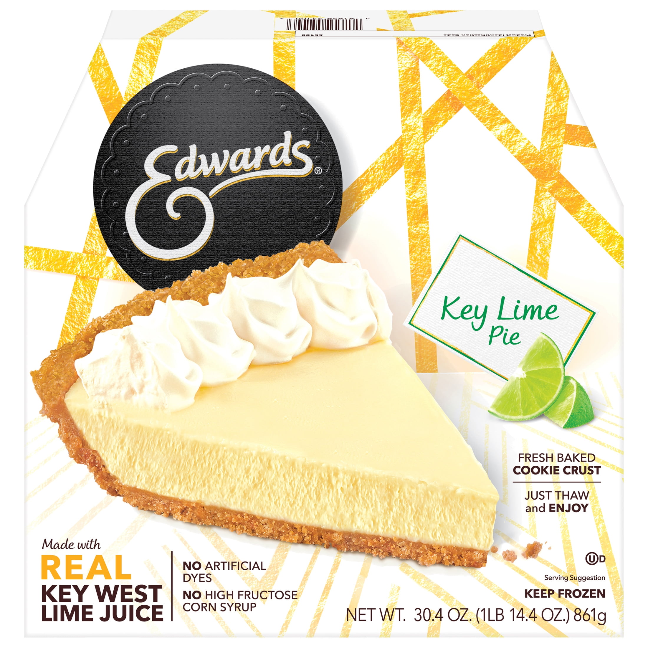 Edwards Premium Desserts Frozen Key Lime Pie, 30.4 oz - Walmart.com