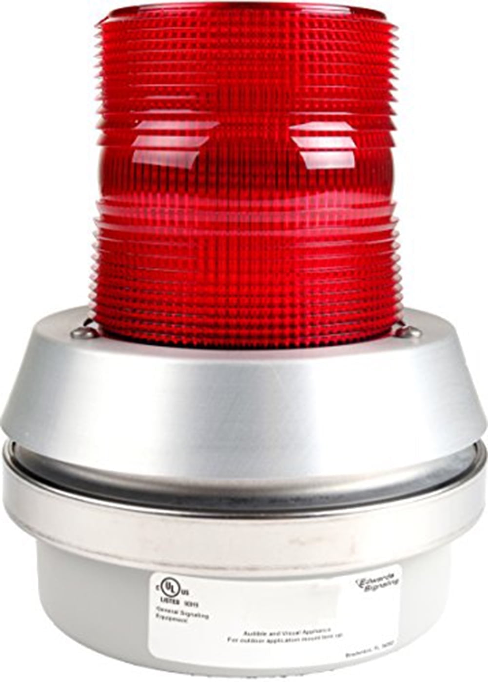 Edwards Signaling Flashing Light with Horn,120VAC,Red Lens 51R-N5-40W ...
