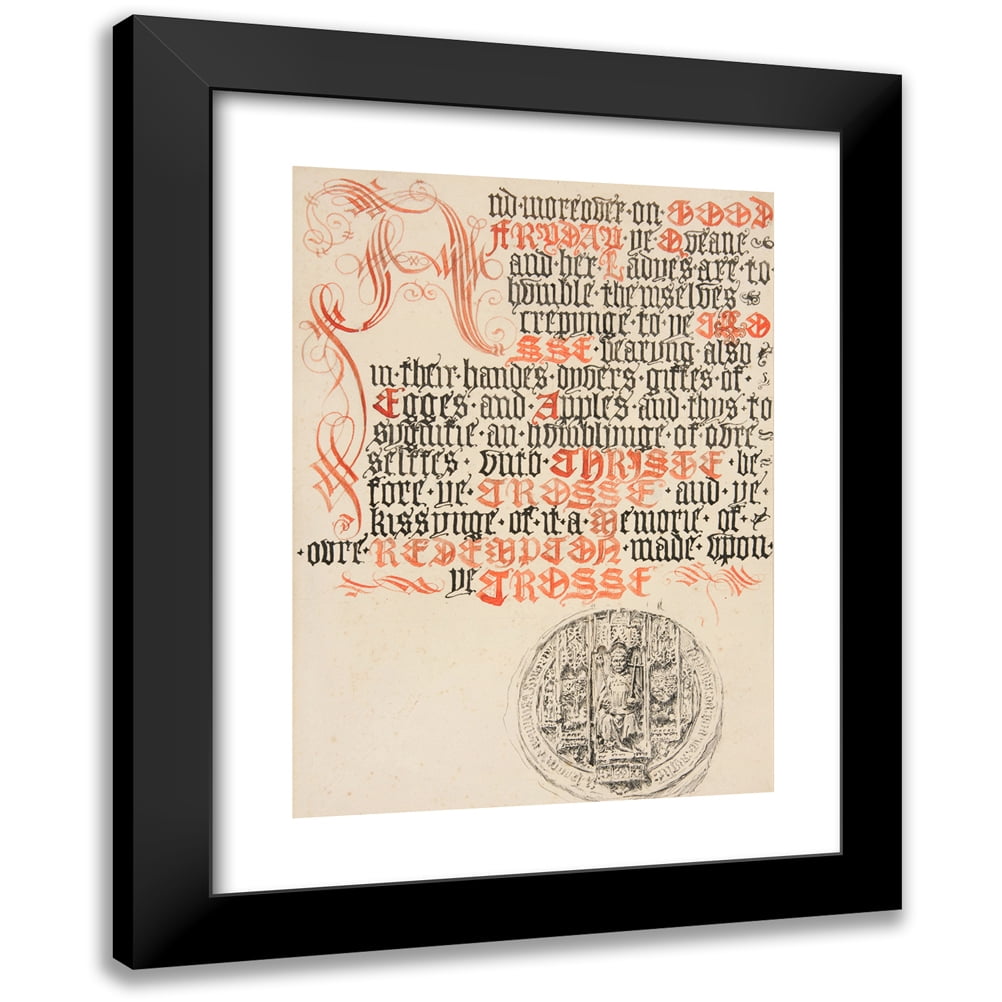 Edwin Austin Abbey 11x14 Black Modern Framed Museum Art Print Titled - Title Page Design ...