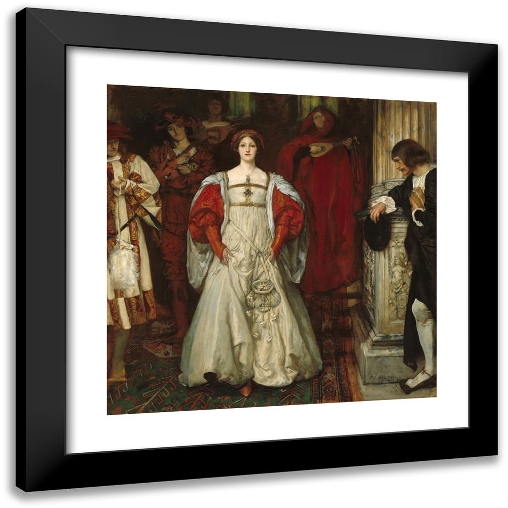 Edwin Austin Abbey 12x12 Black Modern Framed Museum Art Print Titled ...
