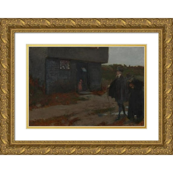 Edwin Austin Abbey 14x11 Gold Ornate Wood Frame and Double Matted ...