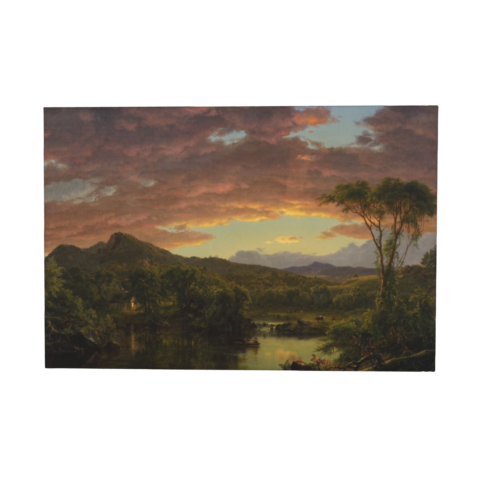Edwin Church Canvas Wall Art–Vintage Epic Landscape Wall Art with Pine ...