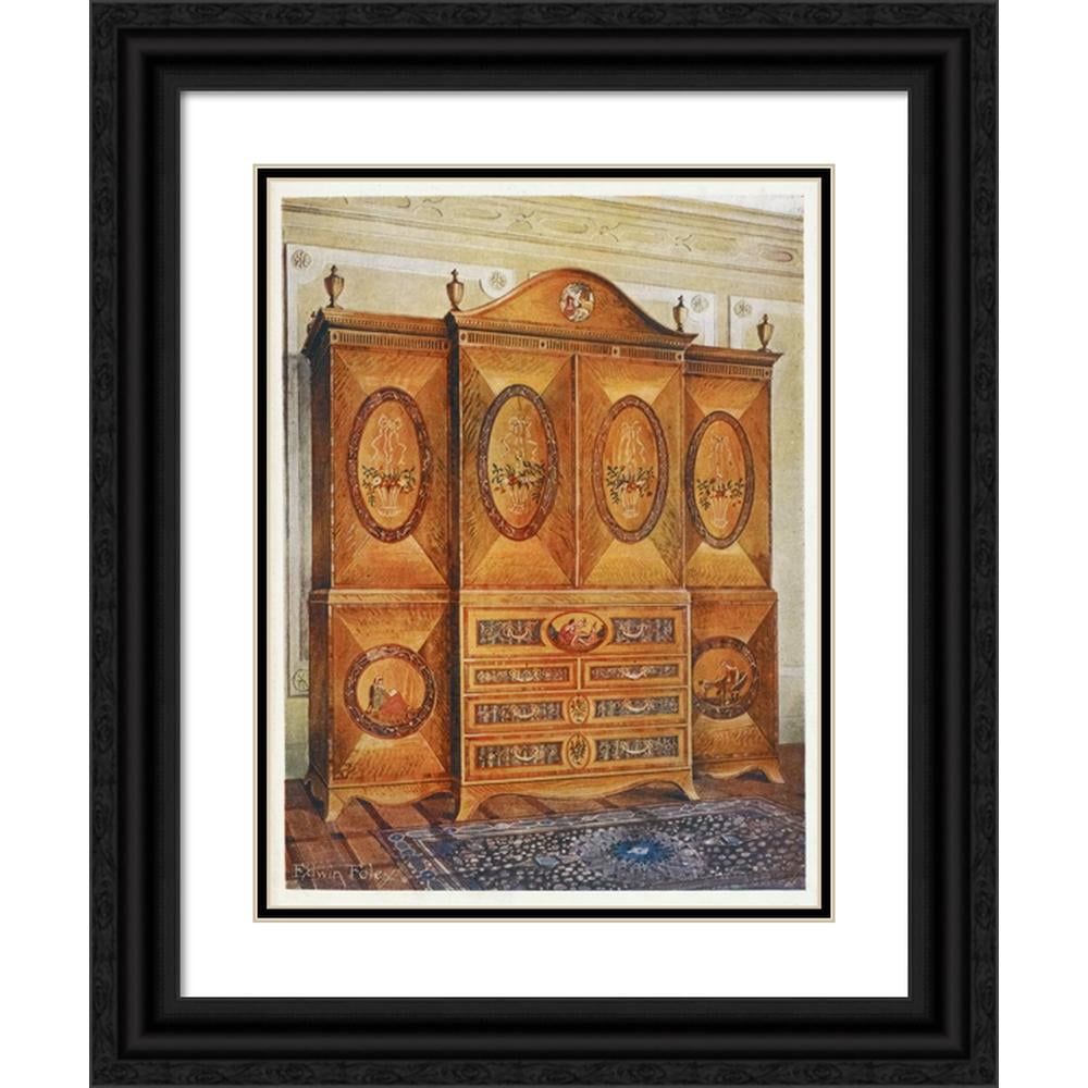 Edwin Foley 12x14 Black Ornate Wood Framed Double Matted Museum Art ...