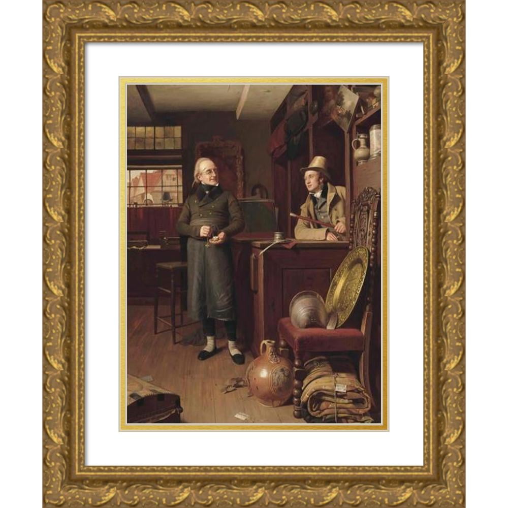 Edwin Hughes 15x18 Gold Ornate Wood Frame and Double Matted Museum Art ...