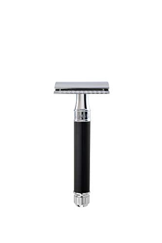 Edwin Jagger Double Edge Safety Razor With Long Handle (Blue) (Black ...