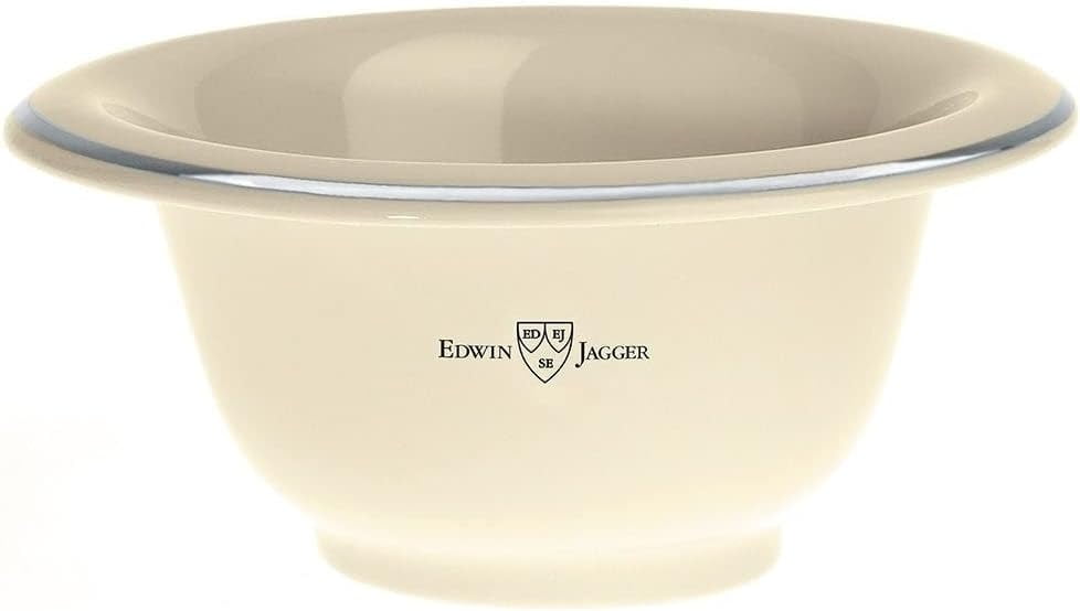 Edwin Jagger Porcelain Shaving Bowl - Ivory Color with Silver Rim ...