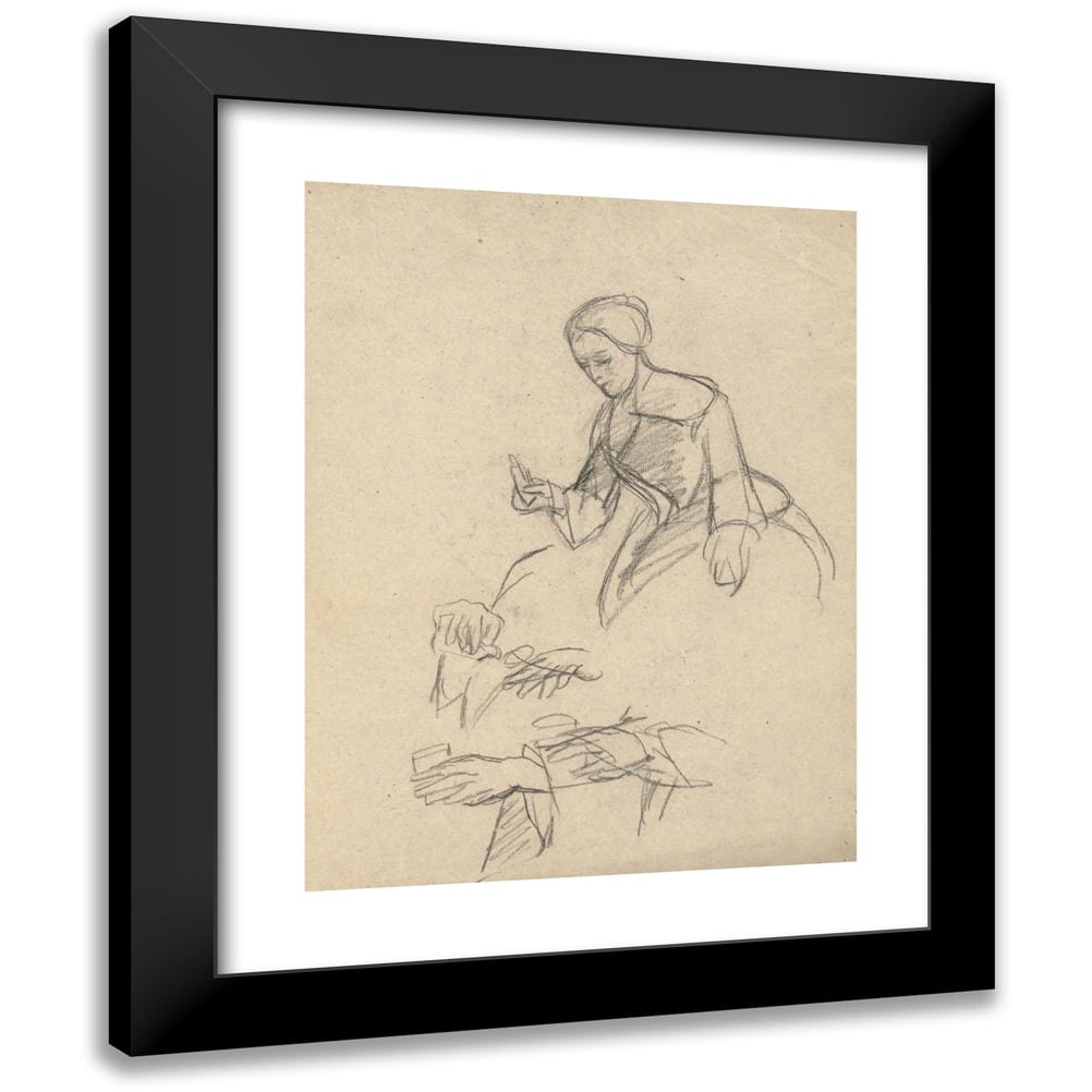 Edwin White 15x18 Black Modern Framed Museum Art Print Titled - Seated ...