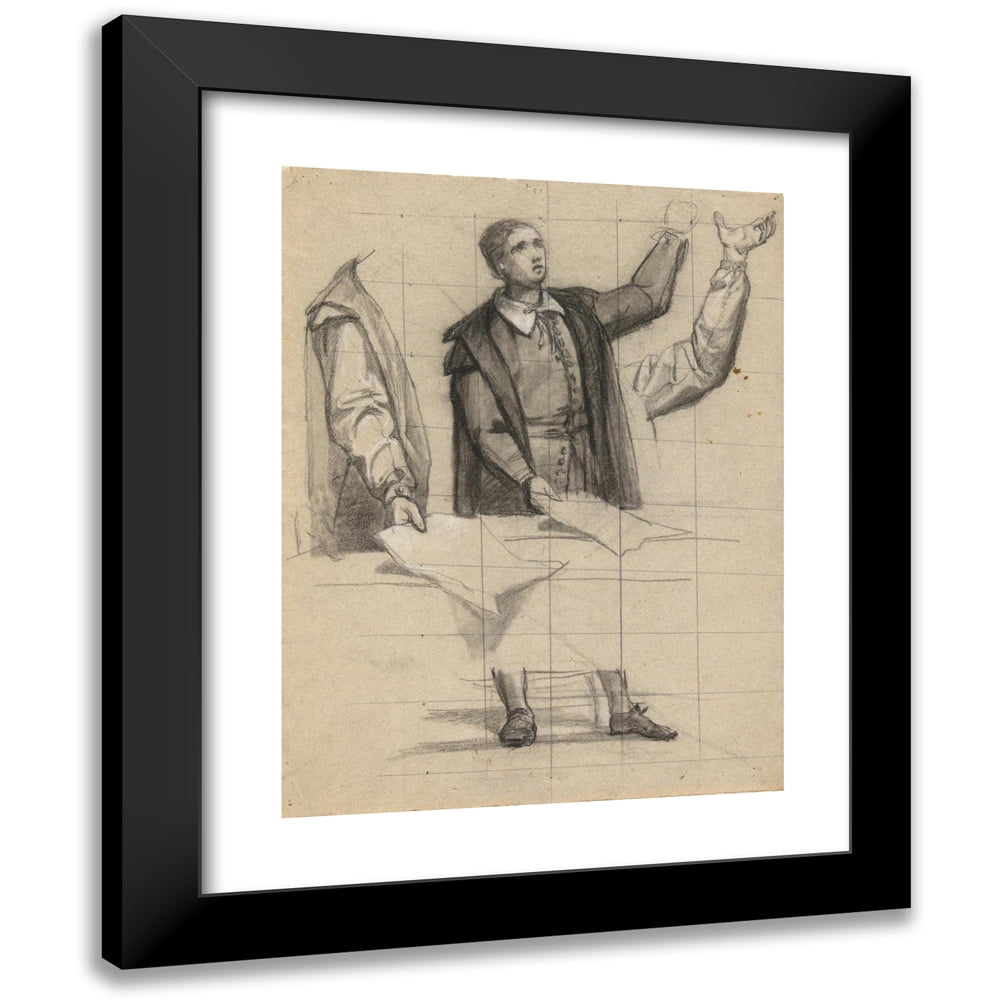 Edwin White 19x24 Black Modern Framed Museum Art Print Titled - Man ...